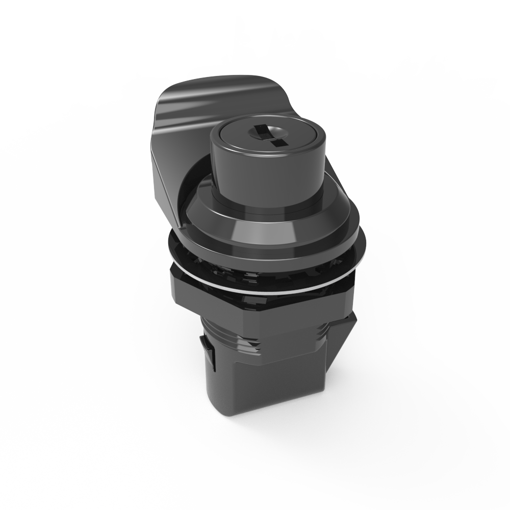 Secure Locking Push Latch for Integrated Tech Furniture & Access Panels